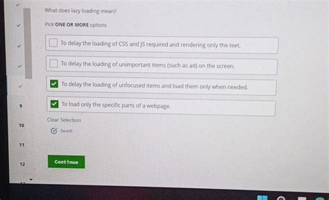 What Does Lazy Loading Mean Pick One Or More Studyx