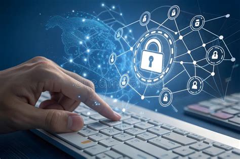 Press Enter Button On Computer Close Up Of A Finger Pressing A Button On Keyboard Stock