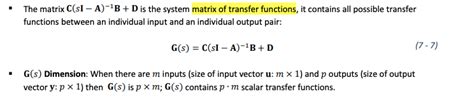 Solved 2 The A B C D Matrices Of A State Space System
