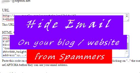How To Hide Email Address From Spammer On Your Website Toptrix