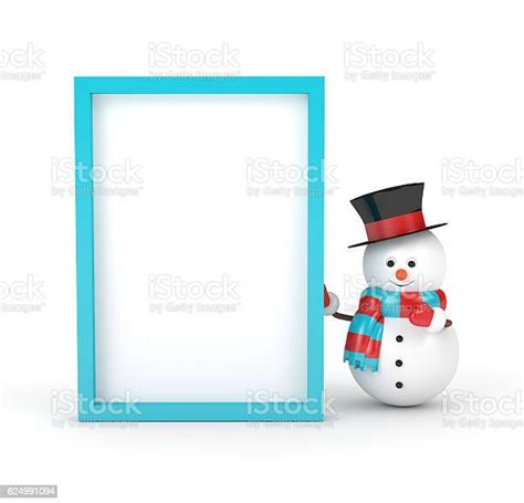 흰색 위에 빈 보드와 눈사람의 3d 렌더링 12월에 대한 스톡 사진 및 기타 이미지 12월 3차원 형태 겨울 Istock