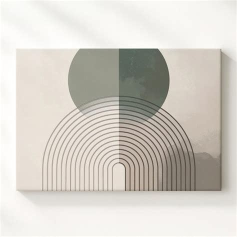 Geometric Arch And Circle Canvasminimalist Abstract Balance Art Wall Art