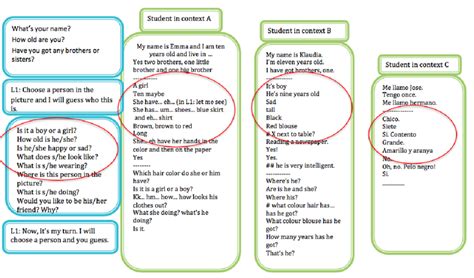 Oral Interaction Task ELLiE Study Age 10 11 Years Szpotowicz Download Scientific Diagram