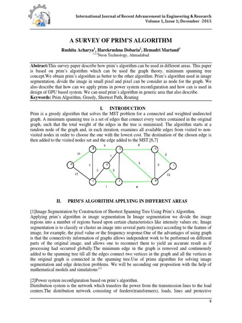A Survey Of Prim Algorithm Pdf Image Segmentation Algorithms