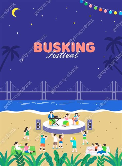 여름 축제 엔터테인먼트 야경 버스킹 음악축제 관중 역할 공연예술 문화와예술 해변 해안 엔터테인먼트이벤트 사건 이미지 Jv14240953