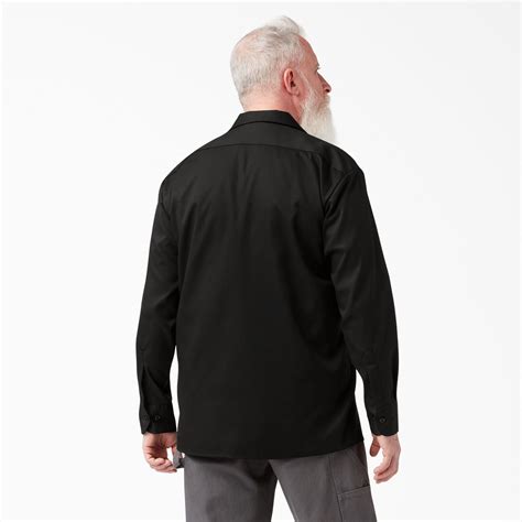 Flex Relaxed Fit Long Sleeve Twill Work Shirt Dickies