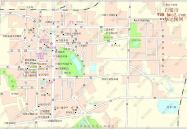 白银城市地图 中 大山谷图库