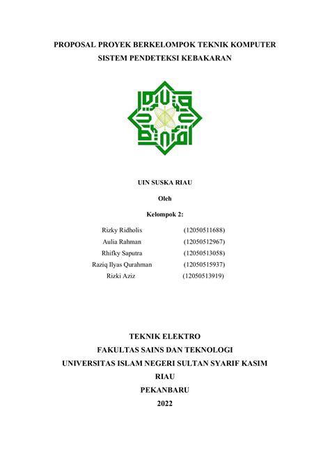 Sistem Pendeteksi Kebakaran Raziq Ilyas Qurahman Teknik Elektro Kaca 1 13 Pdf Online