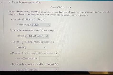 solved let f x be the function defined below