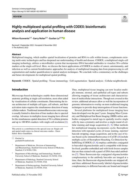pdf highly multiplexed spatial profiling with codex bioinformatic