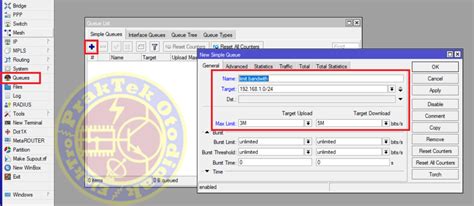 Cara Setting Simple Queue Mikrotik