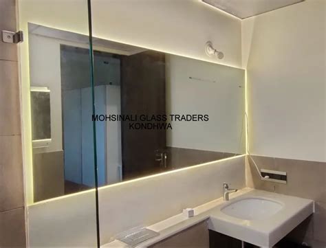Rectangular Backlit Bathroom Glass Wall Mirror At ₹ 625 Sq Ft In Pune