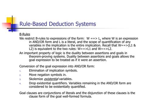 Ppt Rule Based Deduction Systems Powerpoint Presentation Free Download Id 4105755