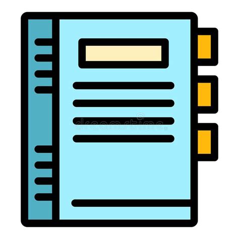 Customer Folder Data Icon Color Outline Vector Stock Vector Illustration Of Office Statistics