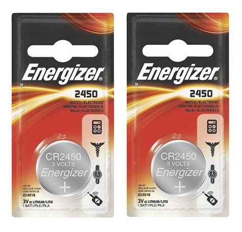2 pcs Energizer CR2450 CR 2450 ECR2450 3v Lithium Battery | eBay