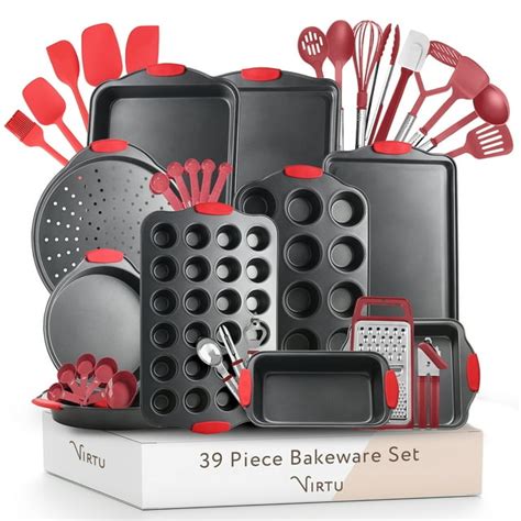 Joy Table 39pc Nonstick Carbon Steel Bakeware Set Black Baking Pan