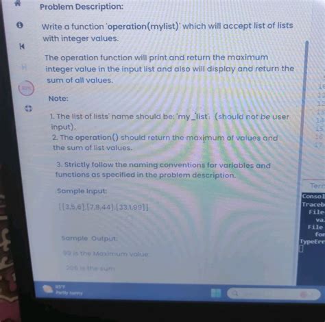 Problem Description I Write A Function StudyX