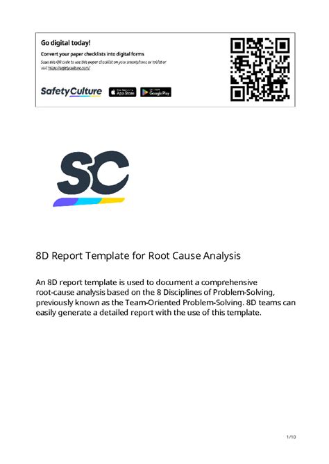 8d Report Template For Root Cause Analysis Studocu