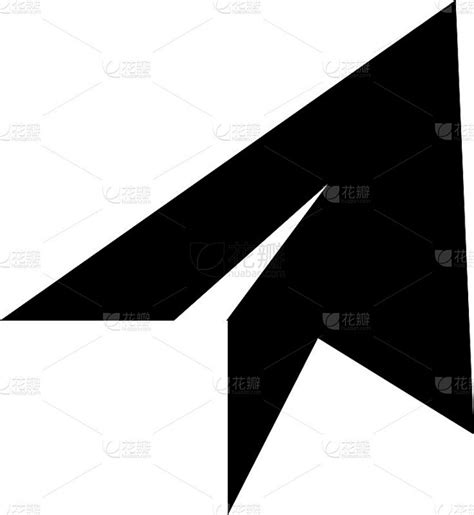 黑色纸飞机图标