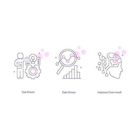 premium vector advanced machine learning icons predictive models