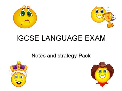 IGCSE LANGUAGE EXAM Notes And Strategy Pack IGCSE