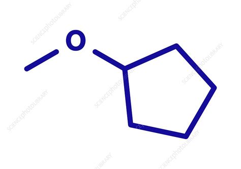 Cyclopentyl Methyl Ether Solvent Molecule Illustration Stock Image