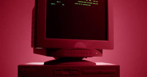 Retro Pc With Loading Code Console Programmer Making Scripts Green