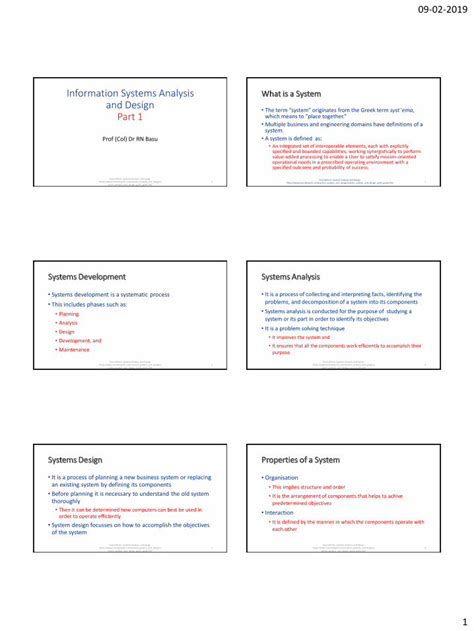 Pdf Information Systems Analysis And Design Part 1€¦ · •an Effective System Development Life