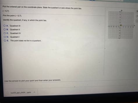 Answered Plot The Ordered Pair On The Coordinate Bartleby