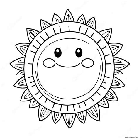 Yellow Sun Coloring Page