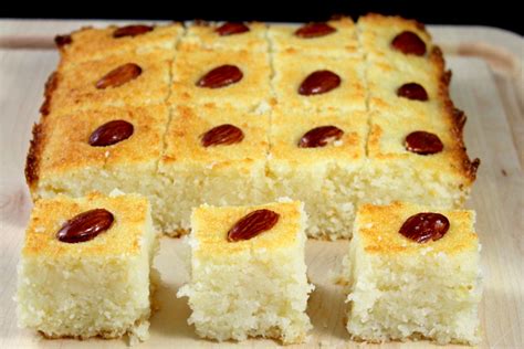 Basbousa Eggless Arabic Cake