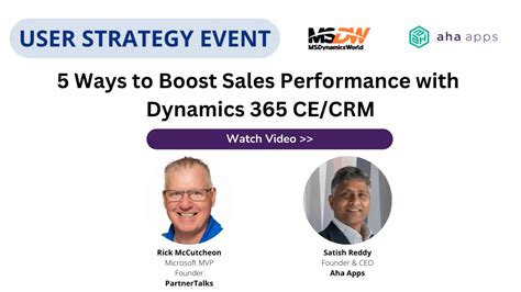 5 Ways To Boost Sales Performance With D365 Ce Crm Aha Apps