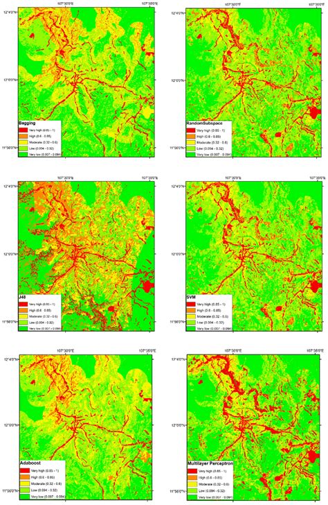 susceptibility maps produced by six models download scientific diagram