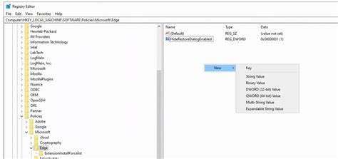 Popup How To Stop Edge Chromium From Showing Restore Pages Pop Up Stack Overflow