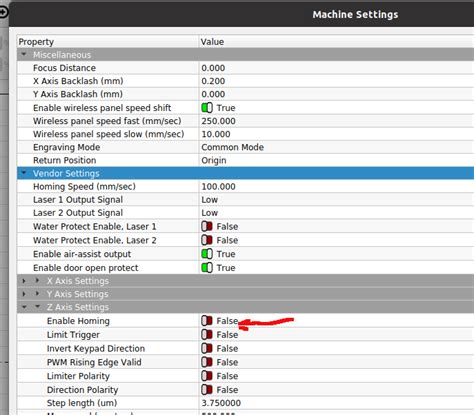 Ruida Z Axis Limit Correct Behaviour LightBurn Hardware