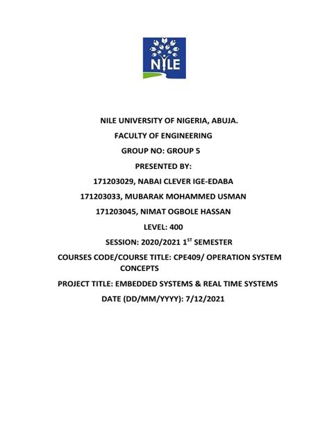 Embedded Systems Pdf Embedded System Real Time Computing
