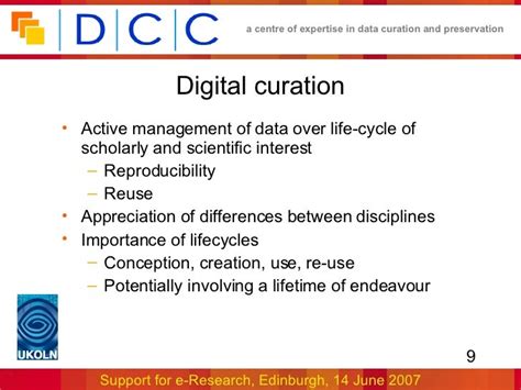 Data Curation And Preservation The Digital Curation Centre