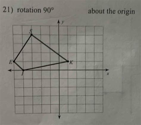 Solved 21 Rotation 90° About The Origin [math]