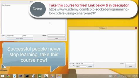 Online Learning Udemy Video Course Quick Tcpip Socket Programming Using C Net In 1 Hour Youtube