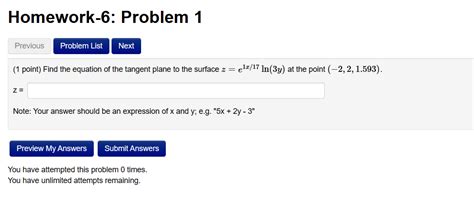 Solved Point Find The Equation Of The Tangent Plane To Chegg