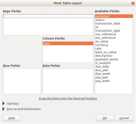 Libreoffice Pivot Tables