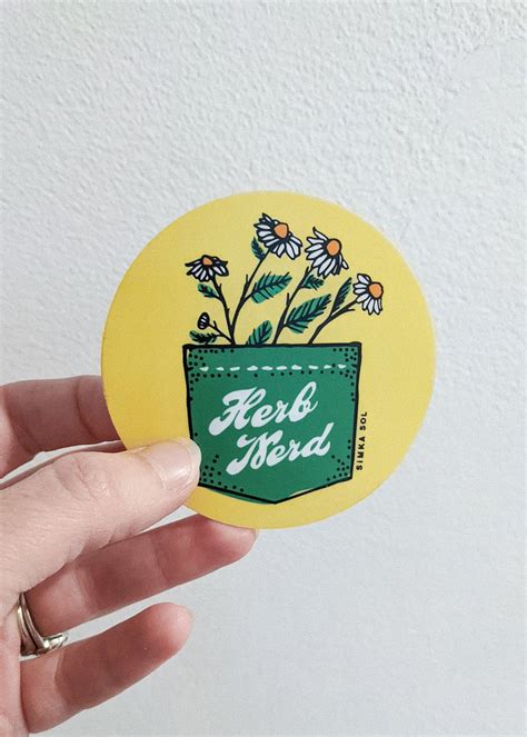 Herb Nerd 3 Vinyl Sticker Simka Sol