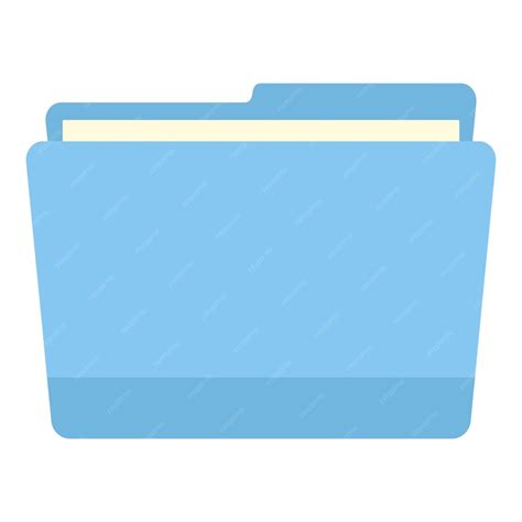 Premium Vector Blue Computer File Folder Icon Flat Illustration Of Blue Computer File Folder