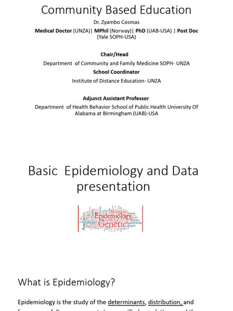 Introduction To Epidemiology And Data Presentation Pdf Epidemiology