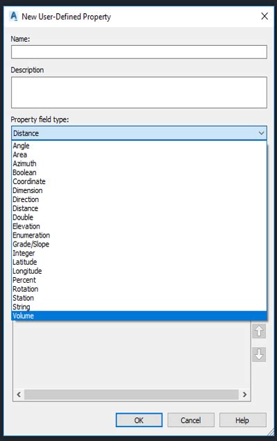 Create A New User Defined Property Classification That Contain The Point Number Autodesk Community