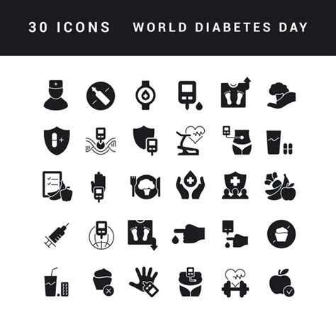 Icons For Diabetes Mellitus Vector Art Stock Images Depositphotos