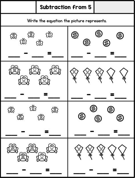 Kindergarten Subtraction Worksheets Printable Worksheets Hq