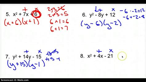 Alg II 0 3 Factoring Polynomials YouTube