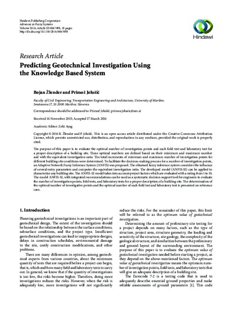 pdf predicting geotechnical investigation using the knowledge based