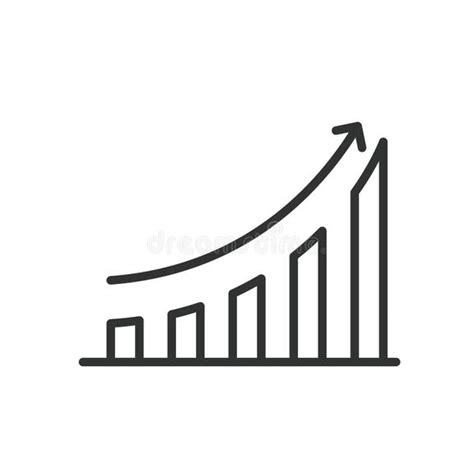 Exponential Growth Curve Graphic Icon In Line Design Exponential
